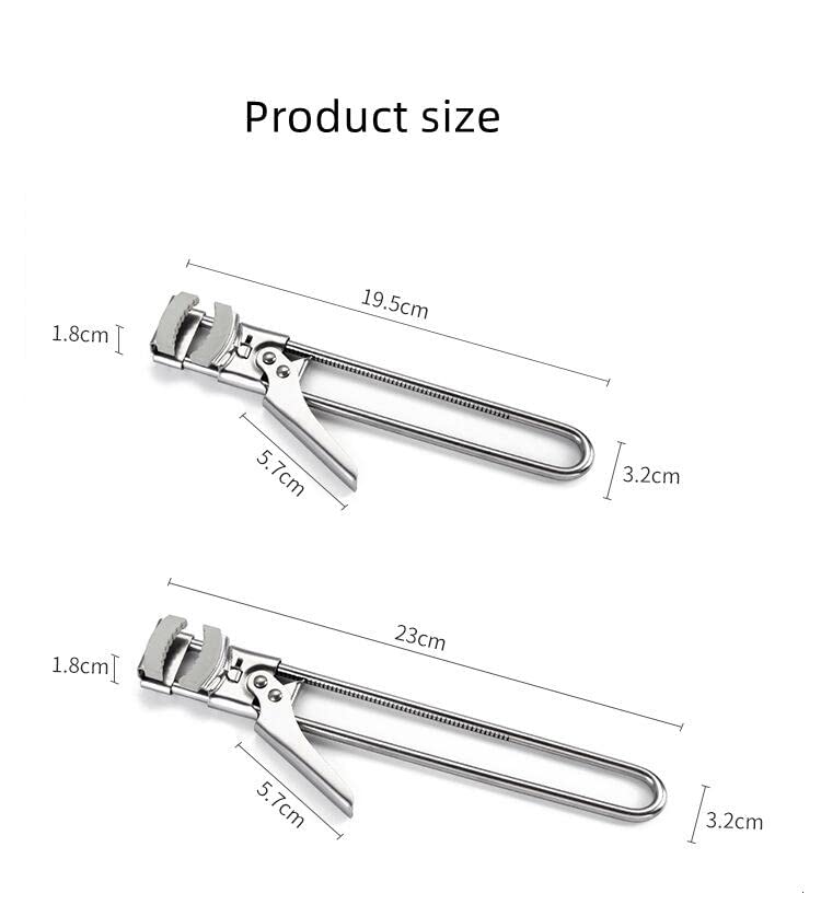 Adjustable Multifunctional Stainless Steel Can Opener,adjustable Stainless Steel Can Opener,fullofcarts Jar Opener for Weak Handsfor Any-size Lids (1pcs, 9in)