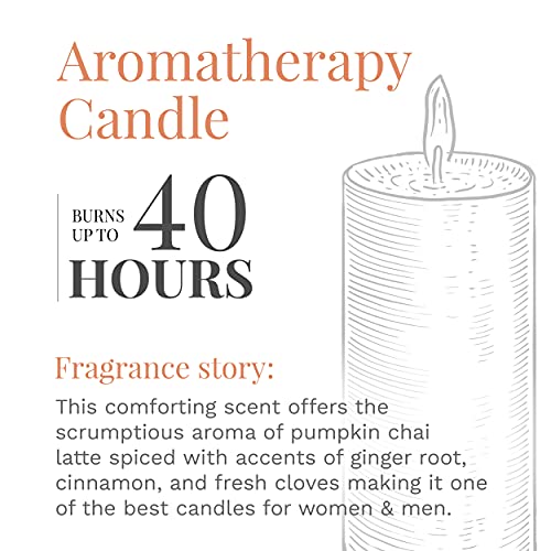 Candle-lite Scented Candles, Pumpkin Nutmeg Pie Fragrance, One 10 oz. Three Wick Aromatherapy Candle with 20-40 Hours of Burn Time, Orange Color