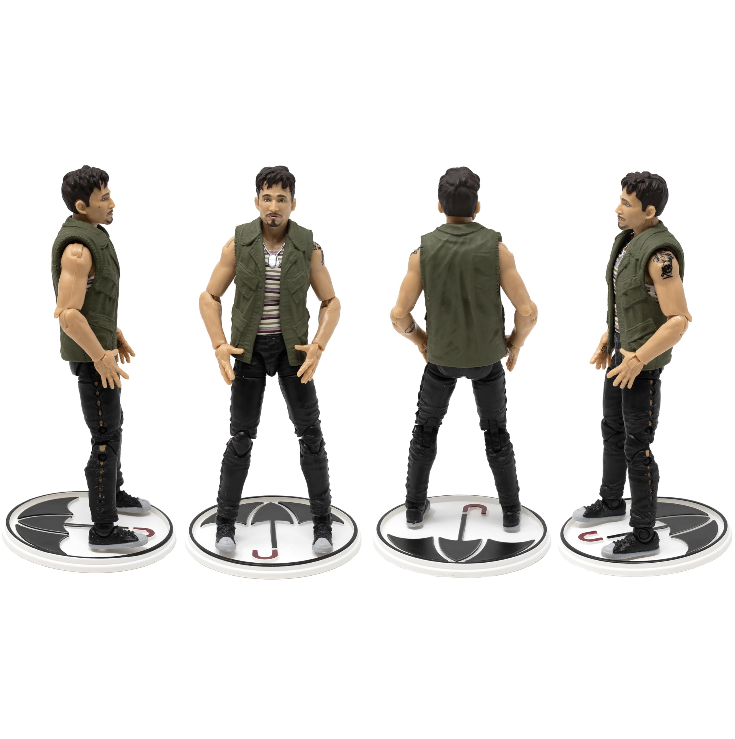 Boss Fight Studio Umbrella Academy Klaus Hargreeves, Number Four Action Figure – H.A.C.K.S., Highly Articulated Collectible & Customizable Figurine with Interchangeable Parts & Accessories – 1:18
