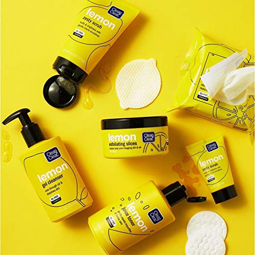 Clean & Clear Lemon Zesty Facial Scrub with Lemon Extract & Vitamin C, buffs & brightens with gentle micro-scrubbies, Oil-Free Vitamin C Face Scrub, 6.7 oz Vitamin C Facial Scrub