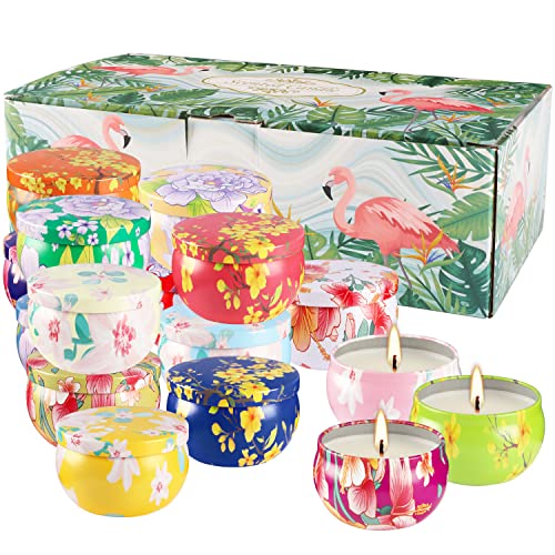 CIPHANDS Scented Candles Gifts Set 16 Pack Soy Wax Travel Tin Jar for Home 2.5 OZ Aromatherapy Gift Mom Christmas, Birthday, Thanksgiving, Mother's Day