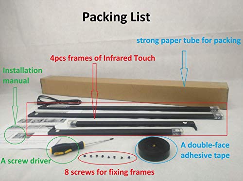 43 Inch Interactive 10 Points Infrared IR Touch Screen Overlay Frame Free Driver…