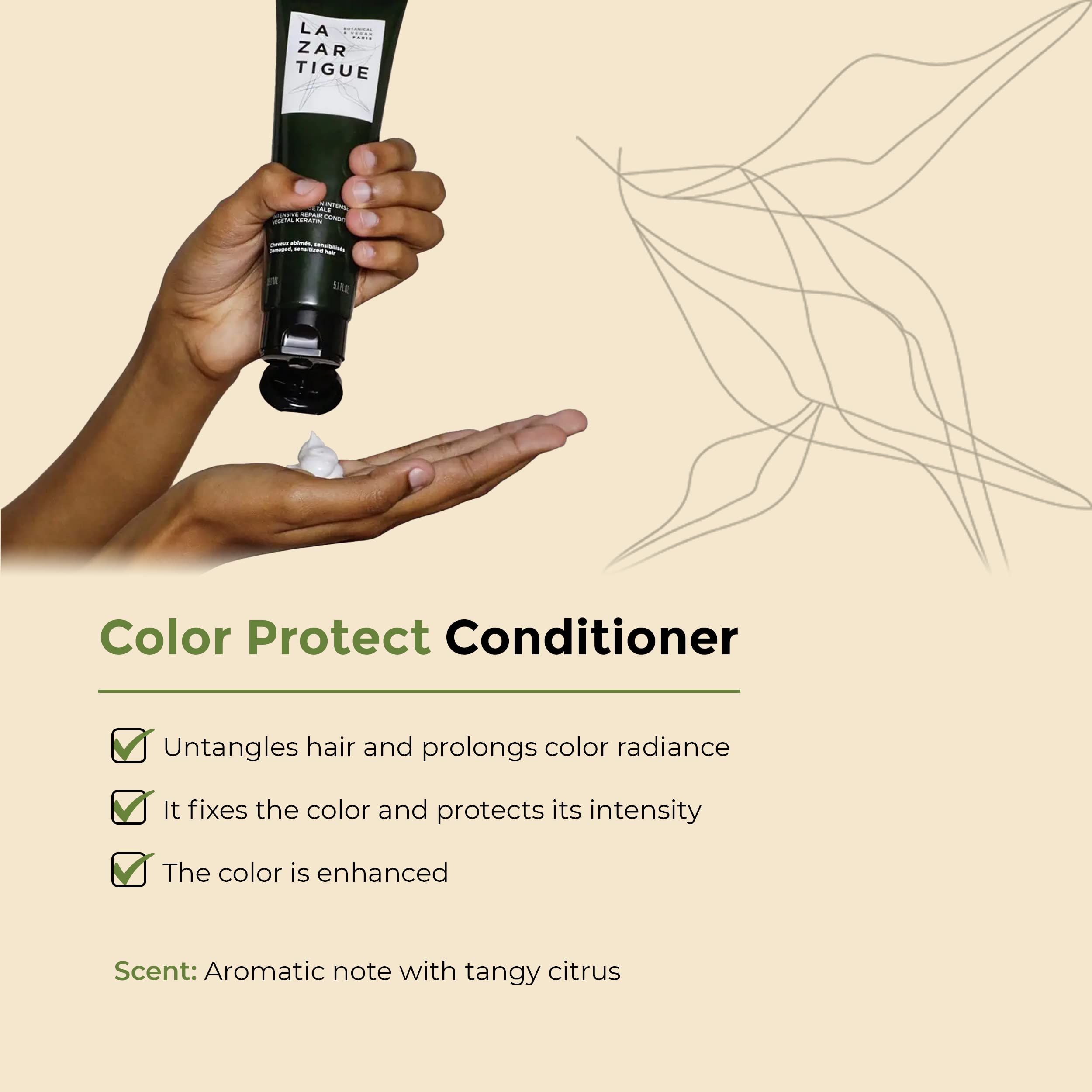 Lazartigue Colour Protect Conditioner for Women - 5.1 oz Conditioner