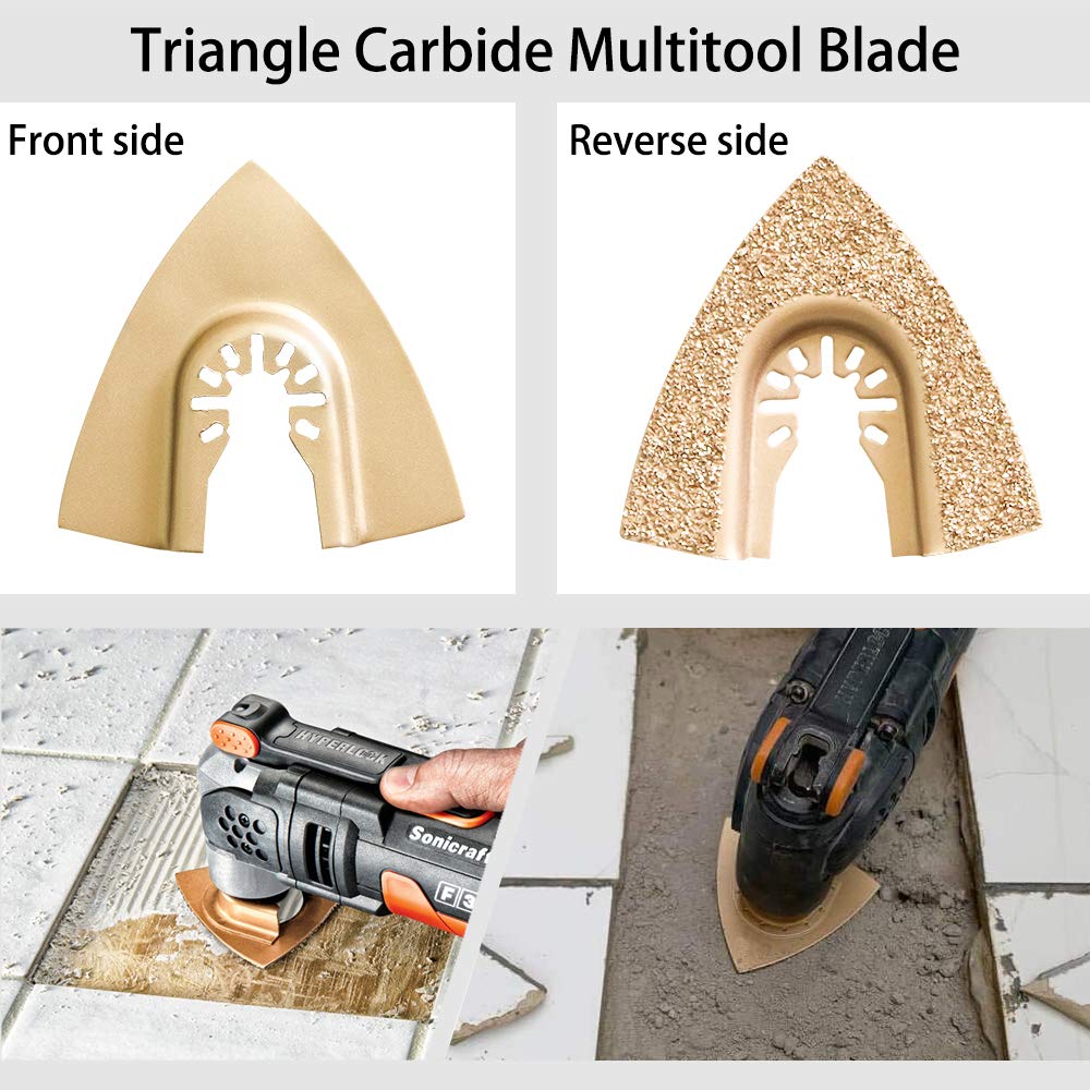 6 PCS Multitool Carbide Oscillating Saw Blades LEILUO Saw Blades for Tile Grout Cement Mortar Concrete Oscillating Tool Blades Fit Dewalt Bosch Rockwell Makita Fein Multimaster