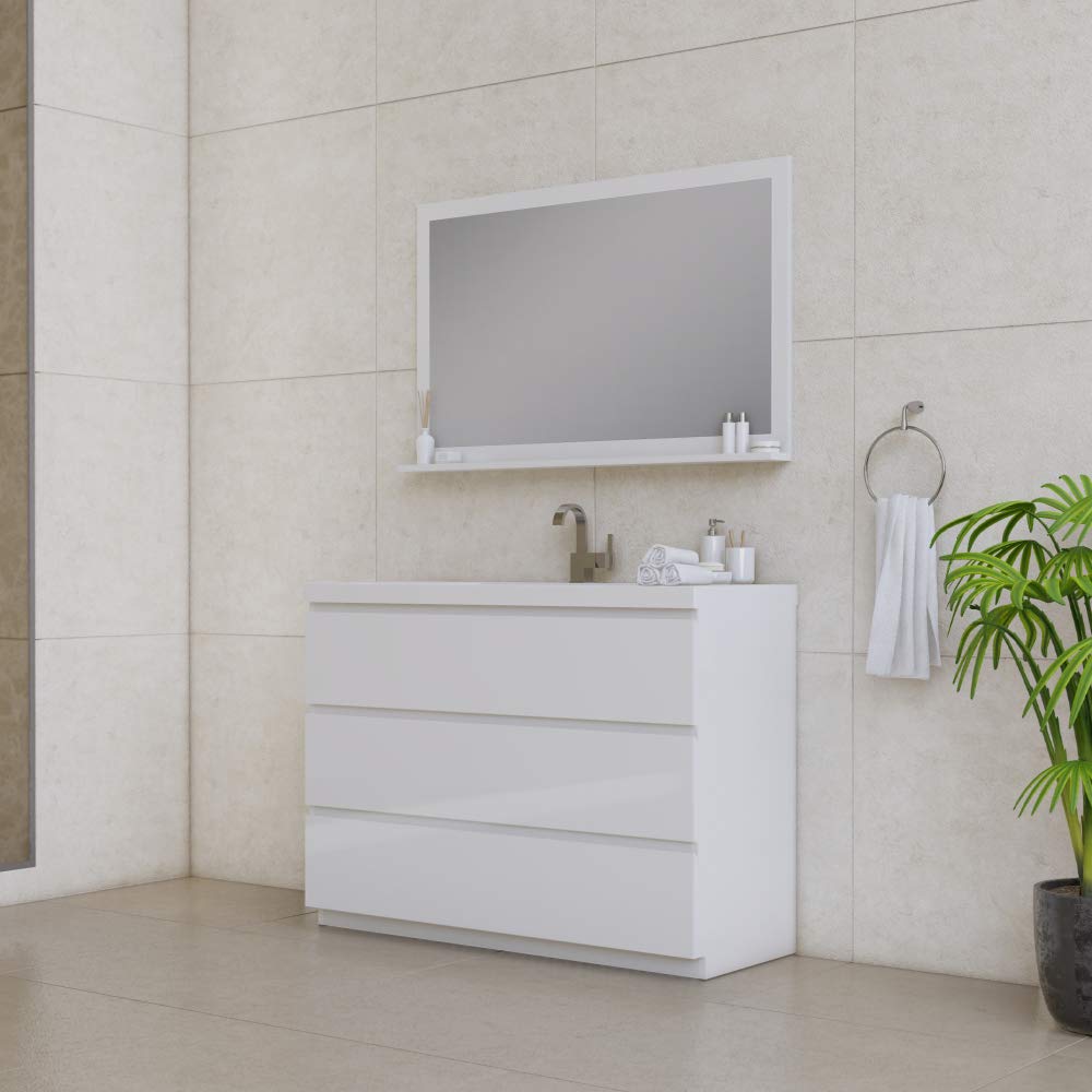 Alya Bath Paterno Bathroom Vanity, 42", White