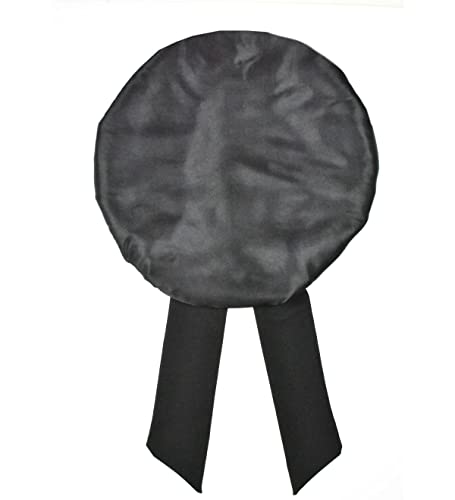 Silk Bonnets Satin Bonnet for Women Curly Hair Covers Large Sleep Hair Bonnets Sleeping Night Cap Silk Bonnet with Tie Band Black