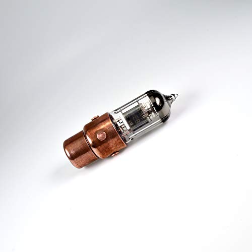 Handmade 256GB Orange Pentode Electron Vacuum Tube USB 3.1 Flash Drive with Wood Stand. Steampunk/Industrial Style