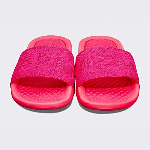 Athletic Propulsion Labs APL Women's Big Logo TechLoom Slide, (10, Neon Pink, numeric_10)
