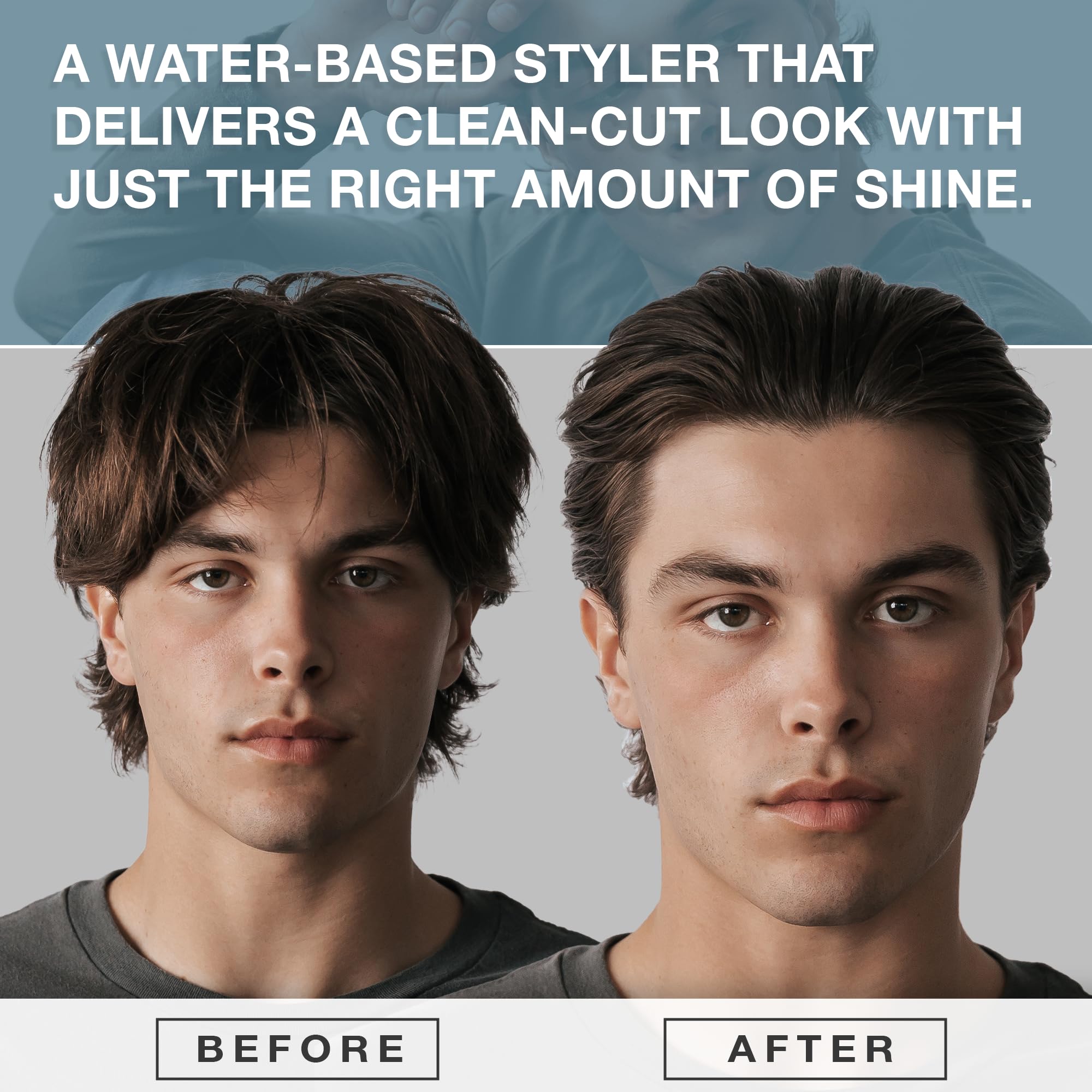CRVFT Gel Pomade 4oz | High Shine/Medium Hold | Water Based/Water Soluble | Ideal For Short/Medium Thin/Thick Hair | For A Clean Cut Look | Men’s Styling Product [Clear], Stylist Approved [Scented]