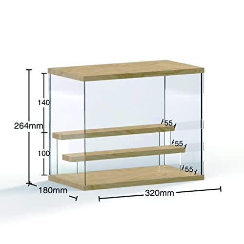 Clear Acrylic Display Case for Mini Funko Pop Action Figures,Display Stand Riser Shelf with 3 Steps,Display Cabinet Dustproof for Mini Figure Toys Perfume Gem Stone Collectibles(12.5 x7 x10.4 inch)