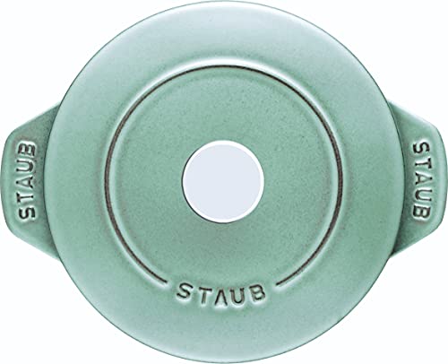 Staub 40508-825 La Cocotte de Gohan, Sage Green, M, 6.3 inches (16 cm), Rice Pot, 2 Cups, Cast Iron, Enameled Pot, Induction Compatible, Rice Cooker, Authentic Japanese Product