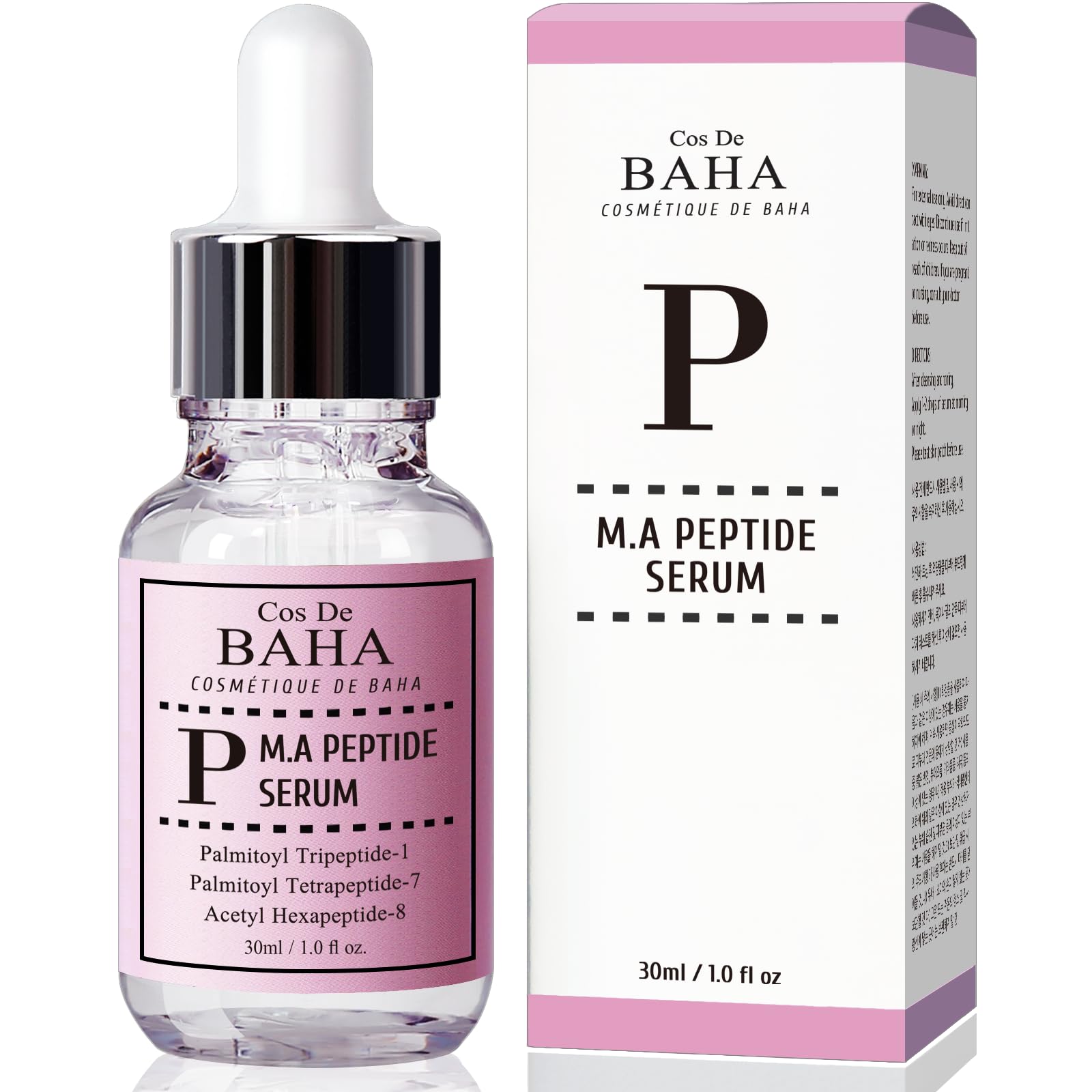 Peptide Complex Facial Serum with Matrixyl 3000 & Argireline for Face/Neck - Deep Wrinkles, Heals and Repairs Skin for Face, 1 Fl Oz (30ml)