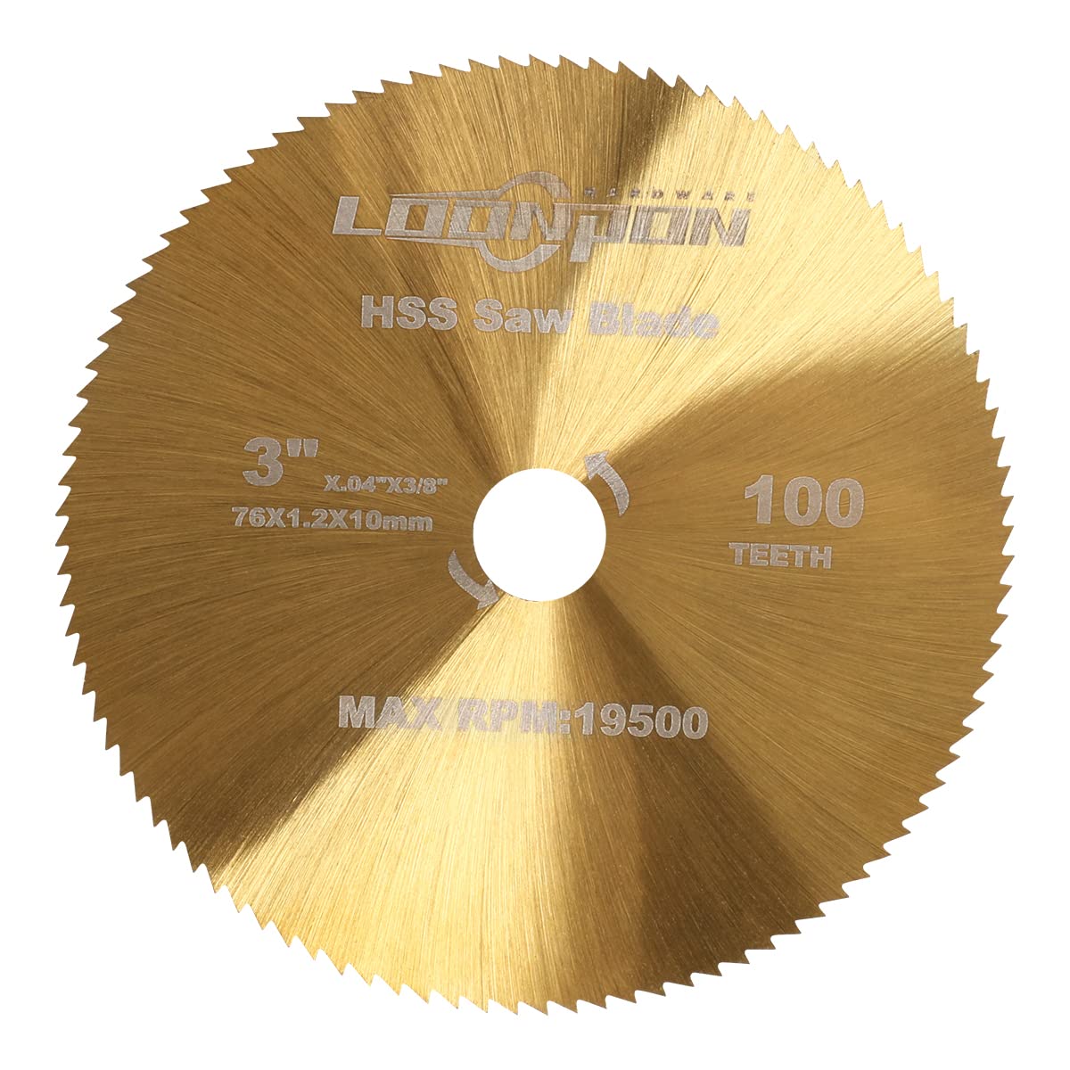 3 Inch Circular Saw Blade with 3/8 Inch Arbor, 100-Tooth HSS Saw Blade for Wood Plastic Metal Cutting (1 Pcs - Upgraded)
