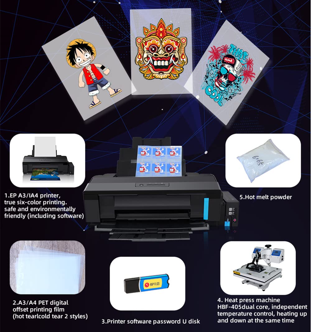 30CM*100M PET Film for DTF Printer L805 R1390 L1800 DX5 4720 I3200 for Epson DTF Printer Directly Transfer Film