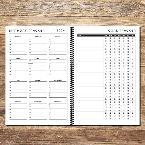 2024-2025 Monthly Planner, 7"x10", 100lb Cover, Spiral Bound, 2 Year Calendar Great For Organization & Scheduling
