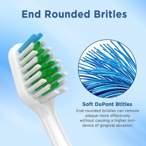 Replacement Brush Heads with Covers for AquaSonic Duo, 4 White & 4 Black Toothbrush Heads