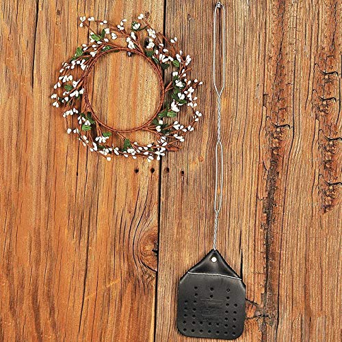 Amish Made Genuine Hand Sewn Thick Tanned Cowhide Leather Fly Swatter 20 inch