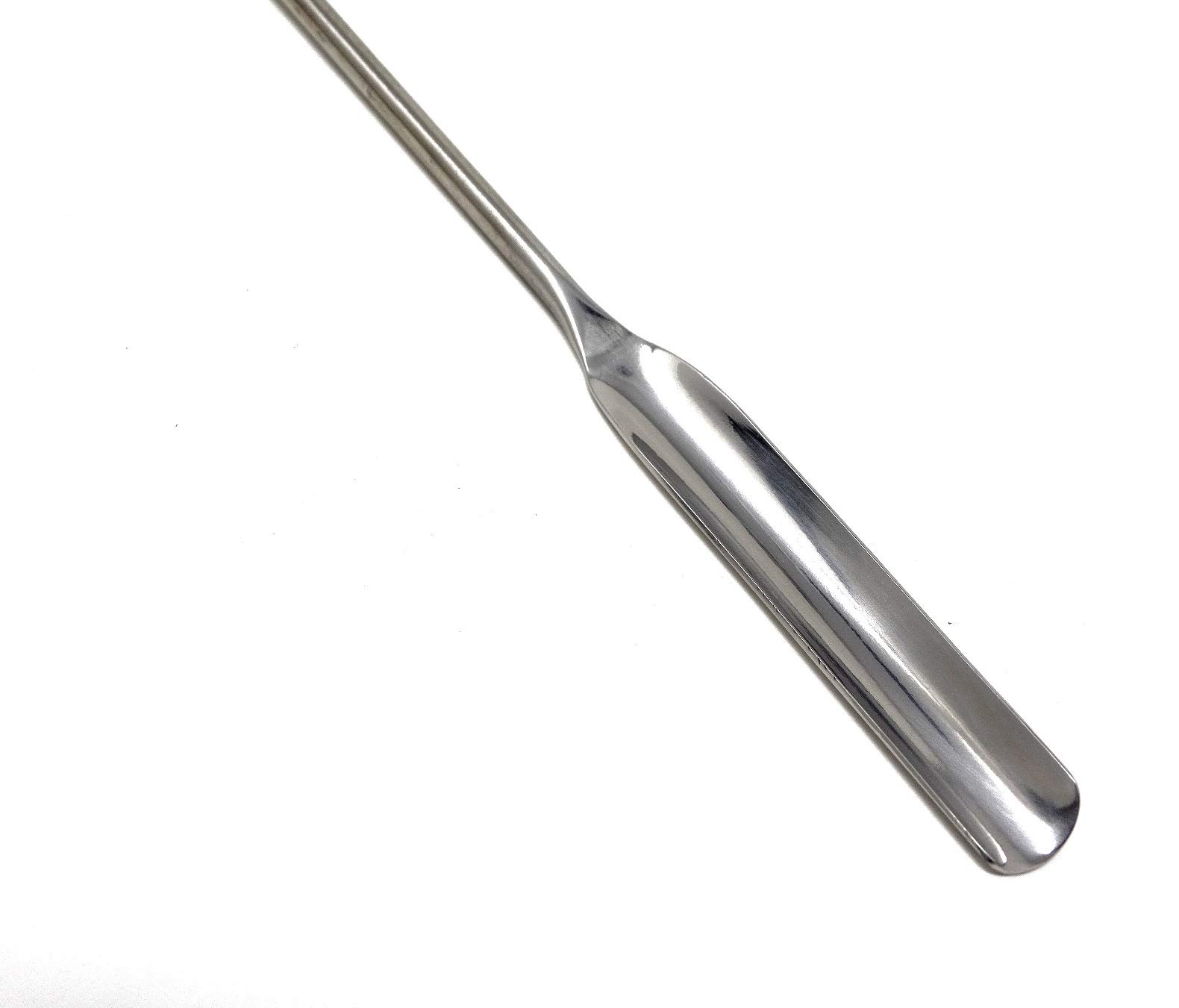A2Z-VL004 Stainless Steel Micro Lab Scoop Half Rounded Spoon Spatula Sampler, with Vinyl Handle 6" (15.24 cm)