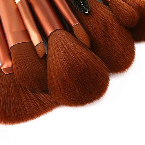 SEPROFE Makeup Brushes, 10Pcs Make Up Brushes Set, Premium Synthetic Kabuki Powder Foundation Contour Blush Concealer Eye Shadow Blending Liner Makeup Brush Kit with Organizer Bag and Makeup Sponge