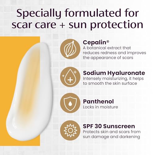 Mederma Scar Cream Plus SPF 30, Sunscreen, Protects from Sun Damage, Reduces the Appearance of Scars