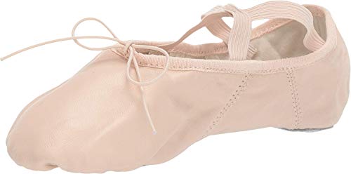 Capezio Women's Leather Juliet Ballet Shoe, Light Pink, 8 Wide