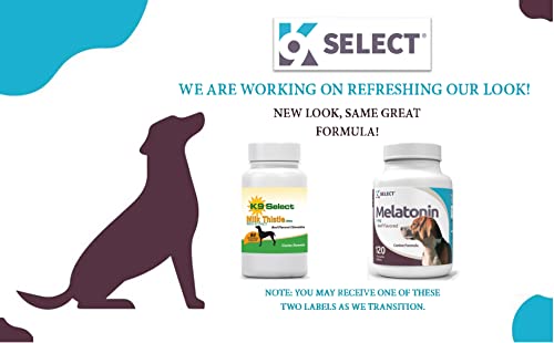 K9 Select Melatonin for Dogs, 3mg - 120 Beef Flavored Chewable Tablets - Canine Sleep Aid