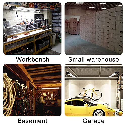 Lightdot 4FT LED Shop Light, 40W 4400Lm 5000K Daylight Light, 48 inch LED Workshop Lights, Suspension Mounting, 5FT Cord with on/Off Switch Led Utility Shop Light Fixture for Shop Garage Office-4Pack