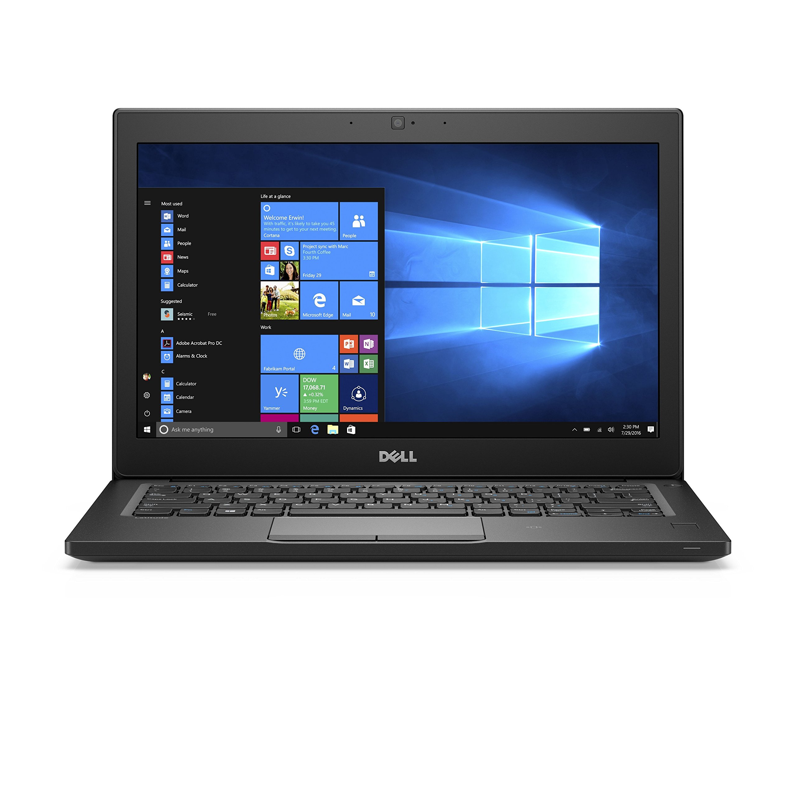 Dell Latitude 12 7000 7280 Business Ultrabook - 12.5in Gorilla Glass TouchScreen FHD (1920x1080), Intel Core i7-6600U, 1TB SSD, 16GB DDR4, Backlit Keys, Windows 10 Professional (Renewed)