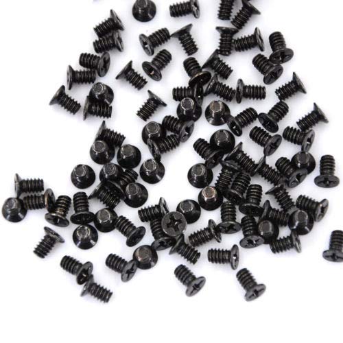 Ochoos 100pcs PC Case Hard Drive Screw 326mm HDD Caddy Swap Server Tray Mount Flat Countersunk Head DIY Computer Hot - (Color: Black)