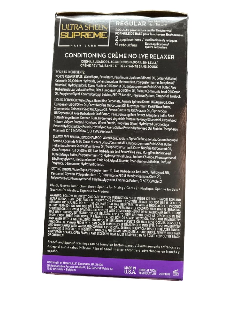 Ultra Sheen Supreme Relaxer Kit Regular (Pack of 6)