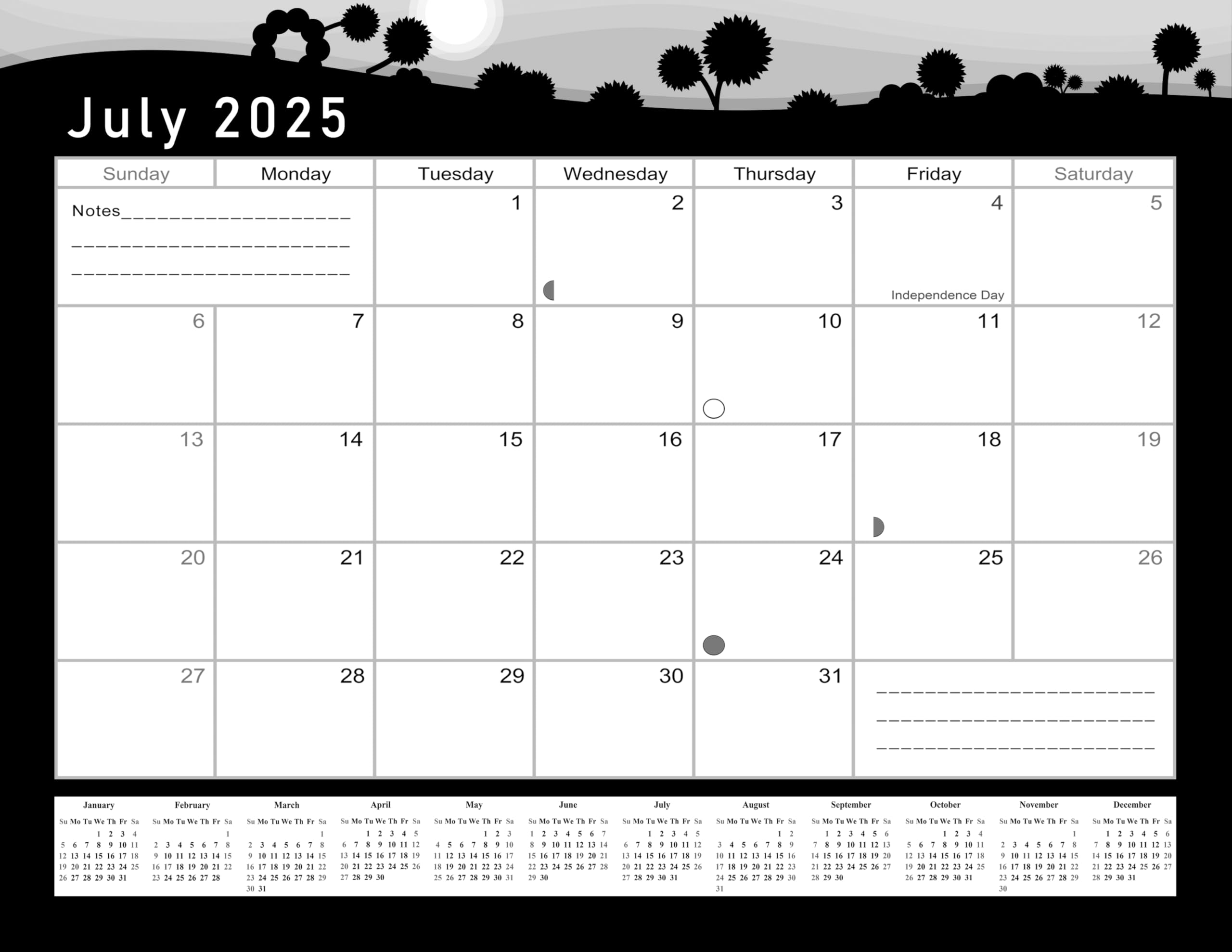 2025 Monthly Desktop/Wall Calendar/Planner - Habit Tracker - Daily, Weekly & Monthly Goal Motivational Habit Tracking Journal Inspirational - (Edition #015)