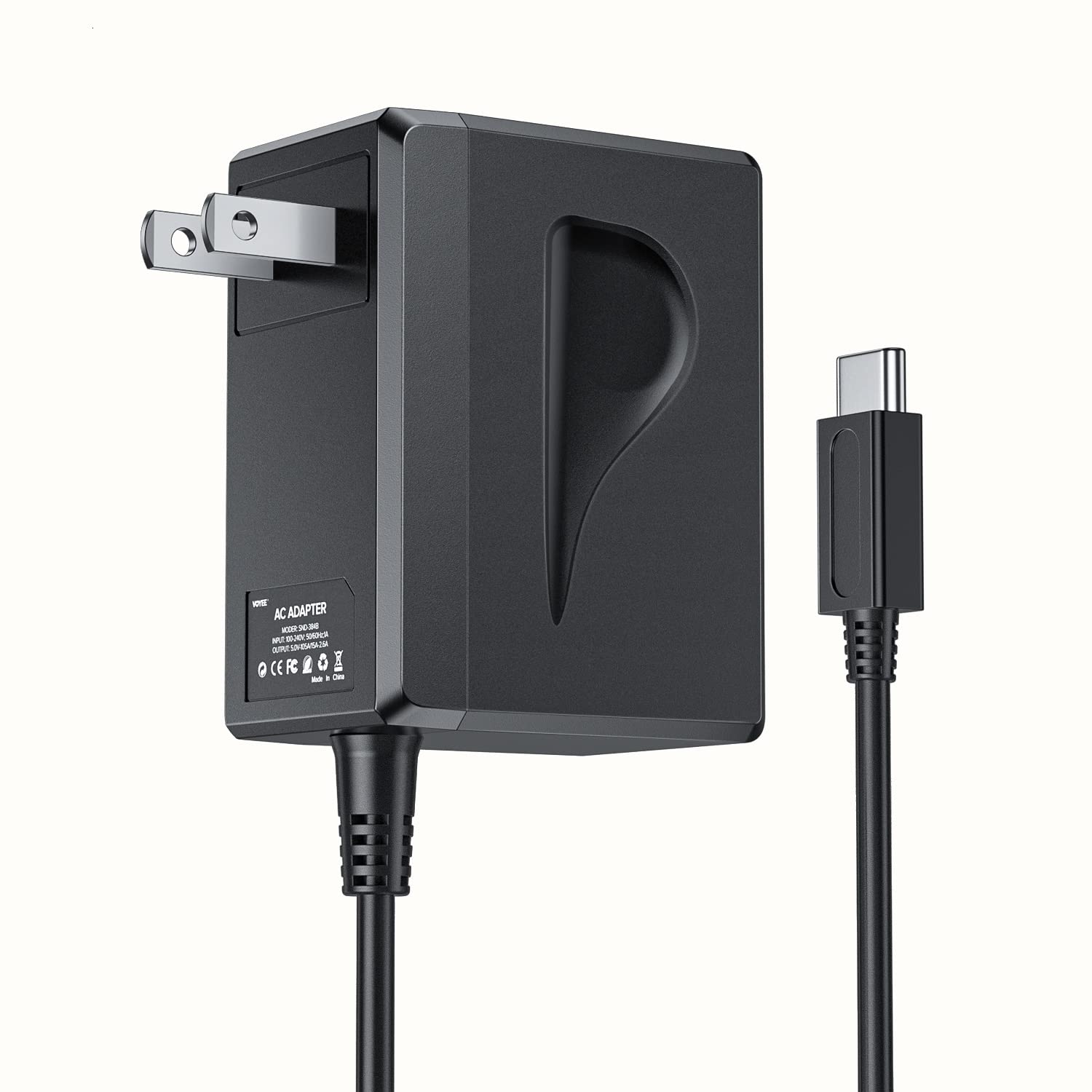 39W Charger for Nintendo Switch, VOYEE AC Adapter Fast Switch Charger Power Supply Compatible with Nintendo Switch/Switch Lite/Switch OLED | Supports TV Mode & Dock Station