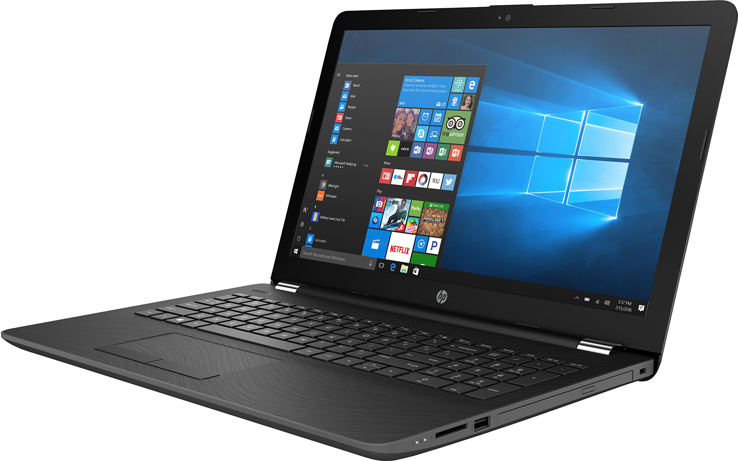 HP 15.6" Laptop Intel Core i7 7th Gen 7500U 8GB Memory 2TB HDD Intel HD Graphics 620 Model 15-bs087cl