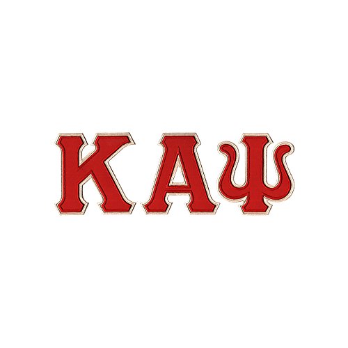 Kappa Alpha Psi Twill Letter Long Sleeve Tee White Red-White Medium