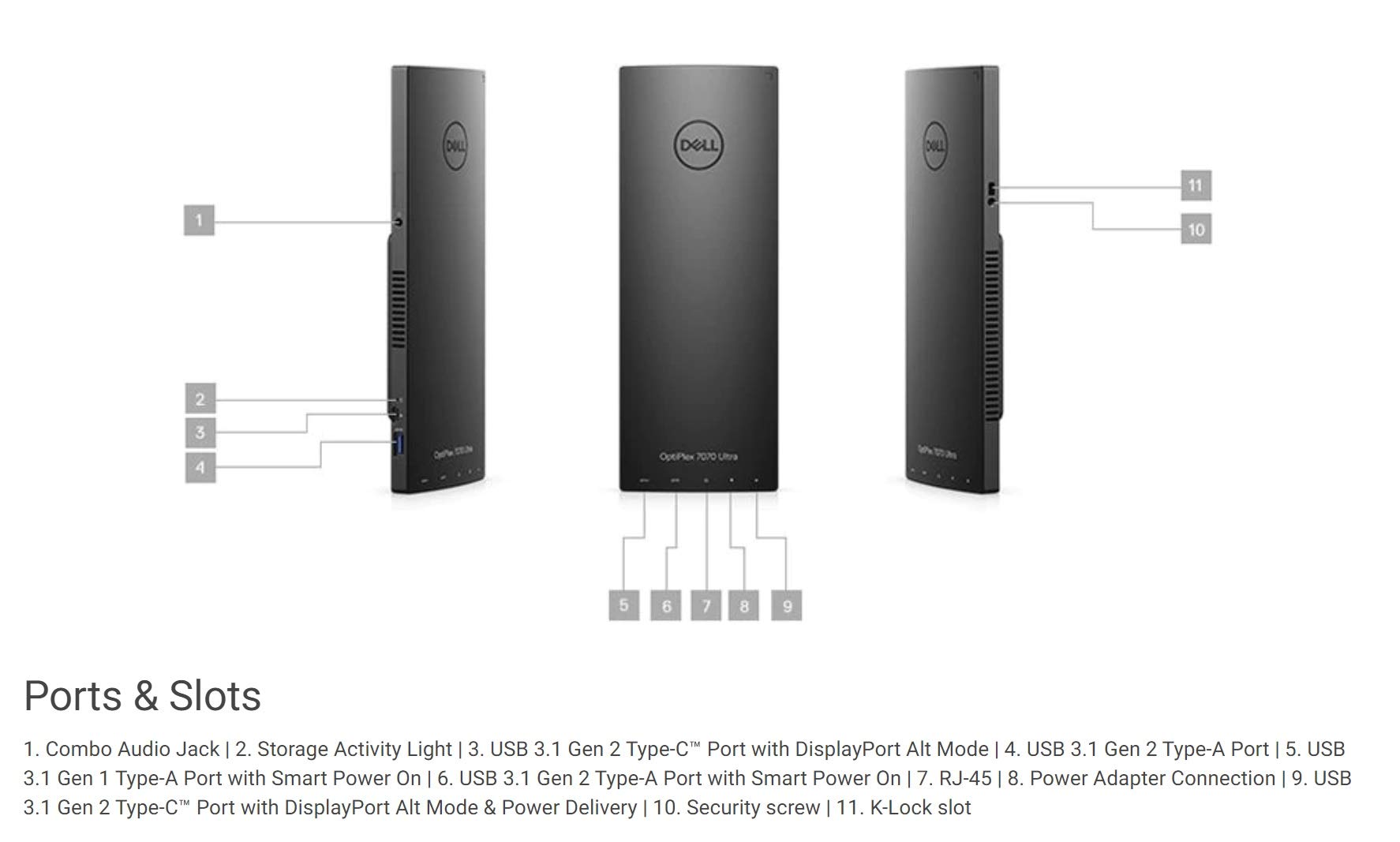 Dell OptiPlex 7070uff Computer 27in LCD Intel i7-8665U 1.9GHz to 4.8GHz 4-Cores 8MB 25W Processor 32GB DDR4-2666MHz Memory 512GB NVMe SSD 1TB 7200RPM SATA HDD Win 10 Pro 3-Years ProSupport Plus
