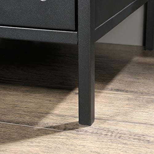 Sauder Boulevard Café Night Stand, L: 14.49" x W: 14.96" x H: 24.02", Black Finish