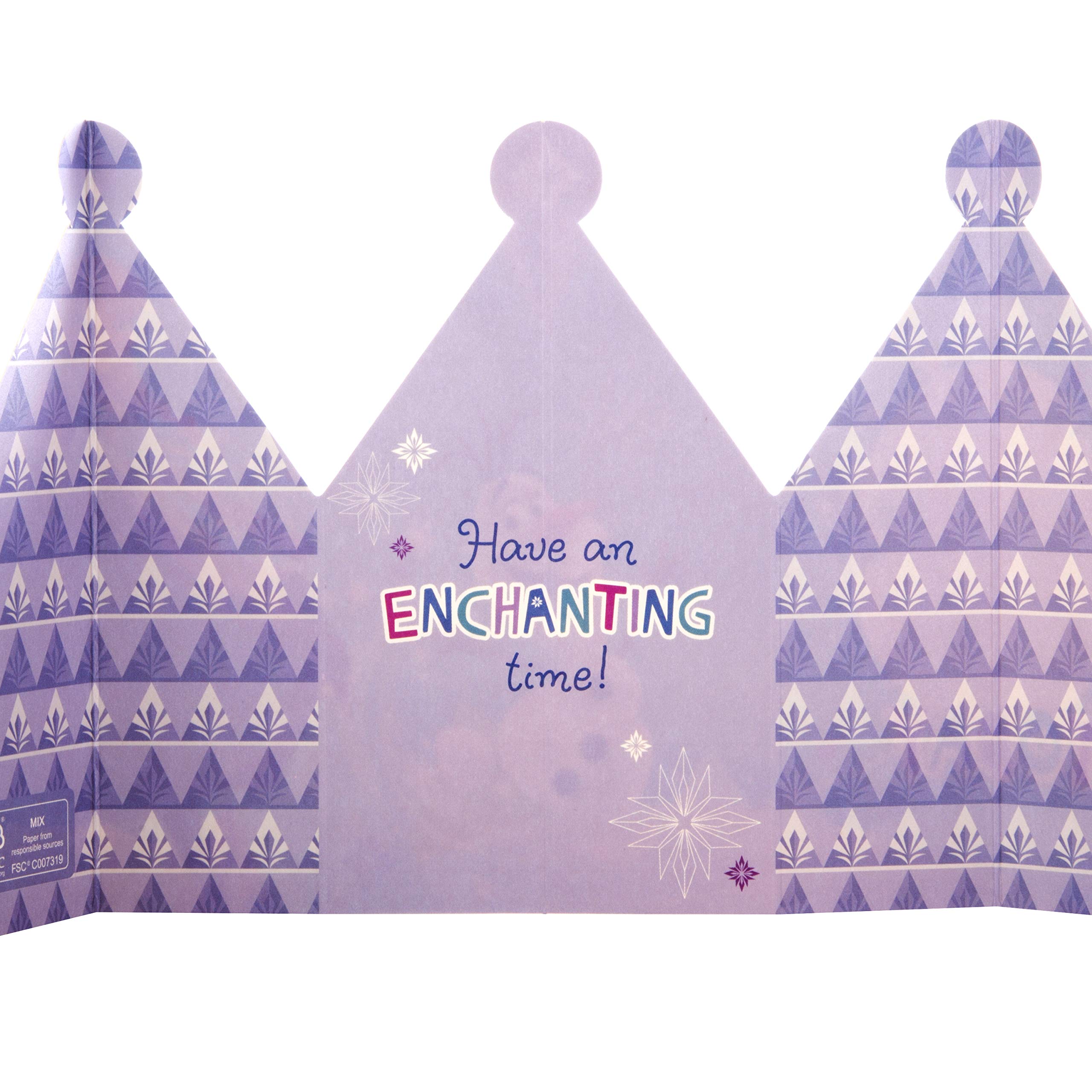Age 2-6 Customisable Disney's Frozen Birthday Card from Hallmark - 3D Paper Wow Wearable Crown Design