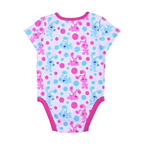 Nickelodeon Blue’s Clues & You Girls’ Blue and Magenta 3 Pack Bodysuits for Newborn and Infant – Pink/Grey