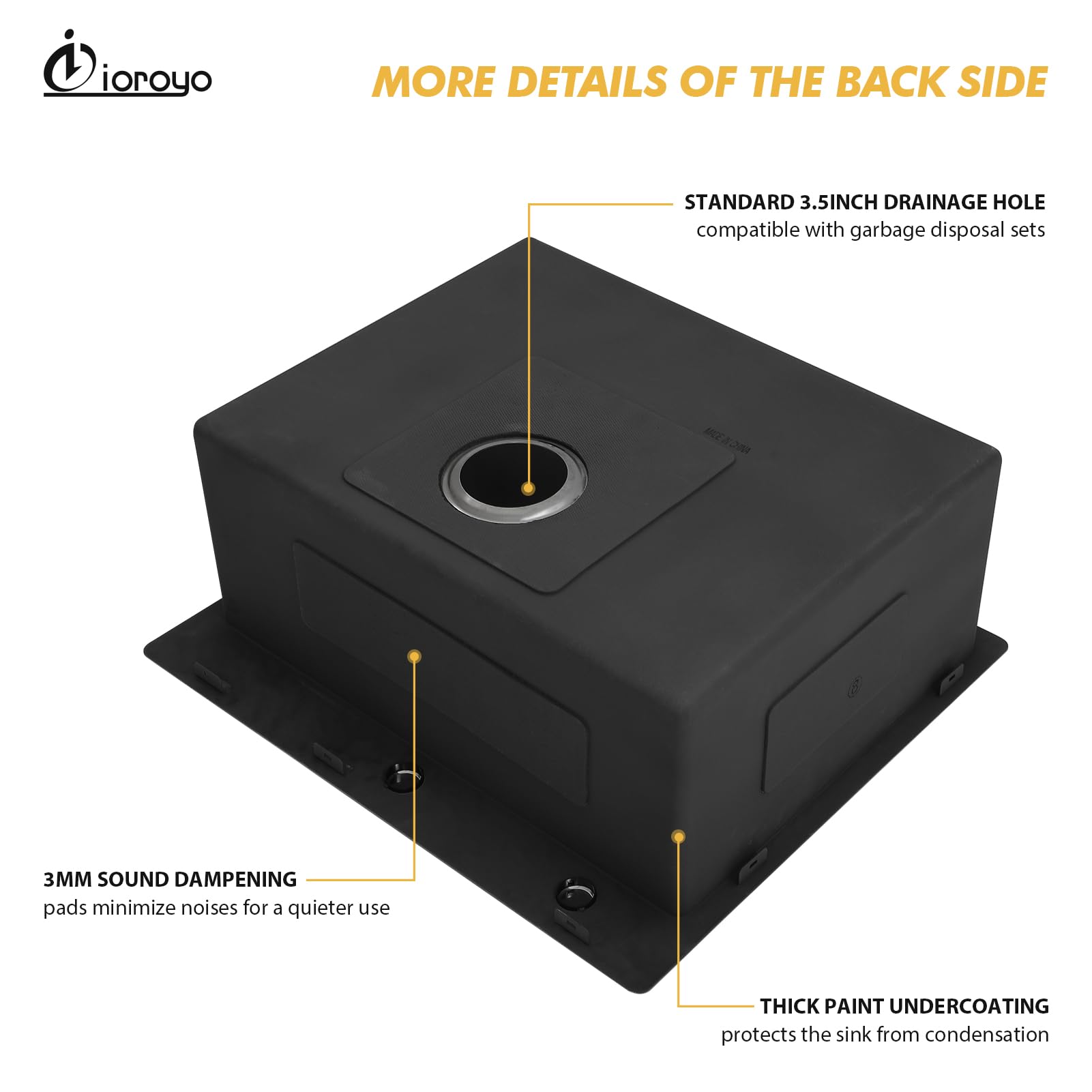 33 Drop in Kitchen Sink - IOROYO 33x22 Kitchen Sinks Stainless Steel Drop In Topmount 16 Gauge Ledge Workstation Single Bowl Sink