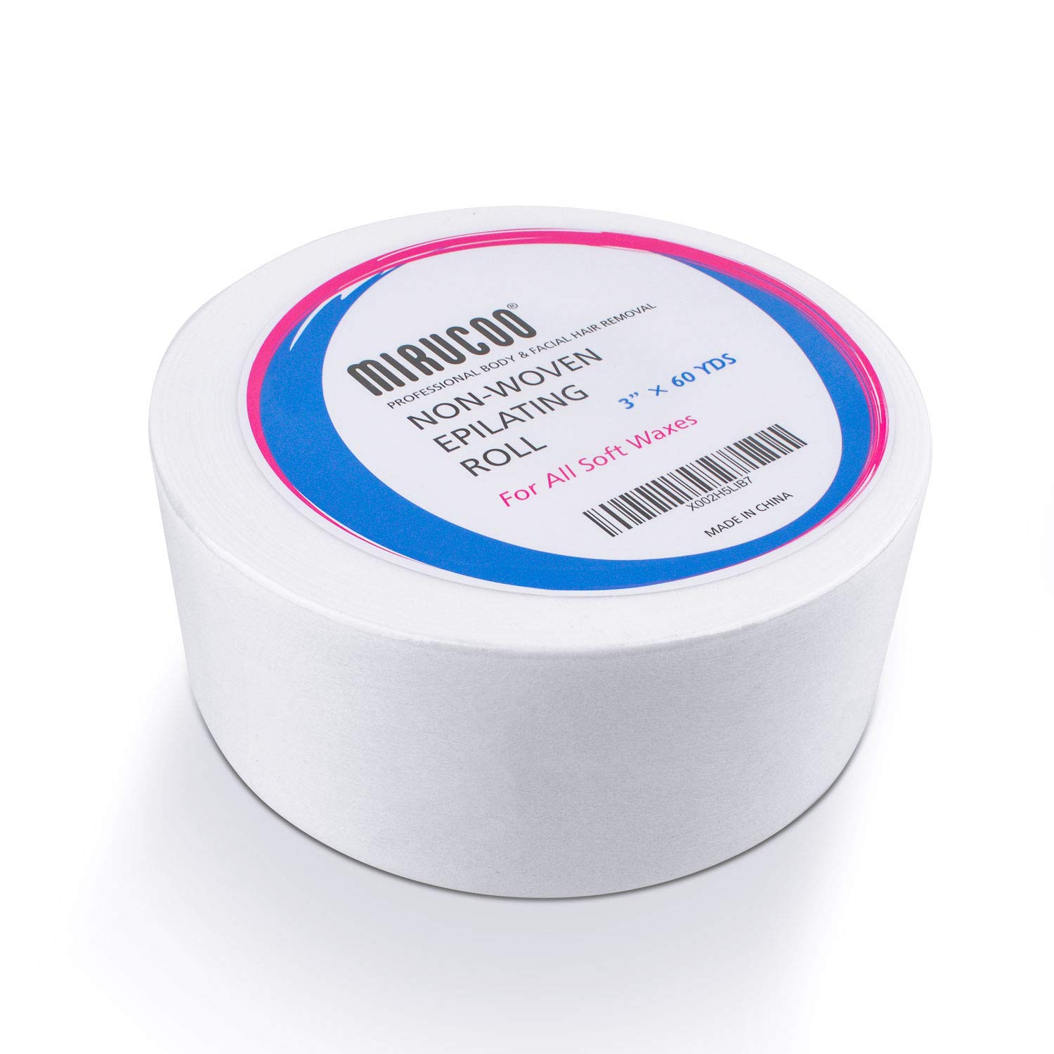 Mirucoo Non-woven Wax Strip Roll for Body and Facial Hair Removal, 3 Inches x 60 Yards Pack Salon Quality Epilating Roll