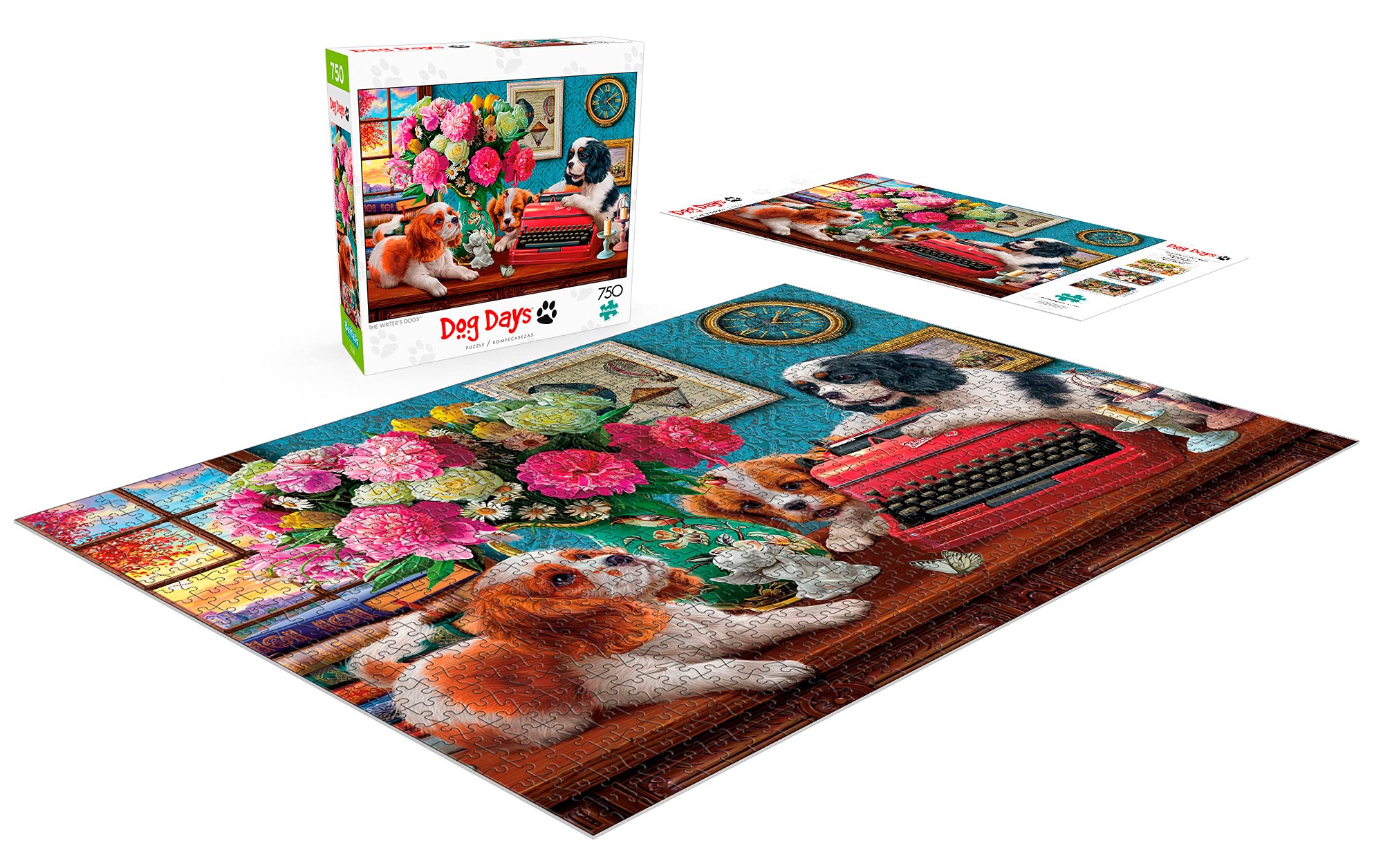 Buffalo Games - Image World - The Writer's Dogs - 750 Piece Jigsaw Puzzle for Adults Challenging Puzzle Perfect for Game Nights - Finished Puzzle Size is 24.00 x 18.00