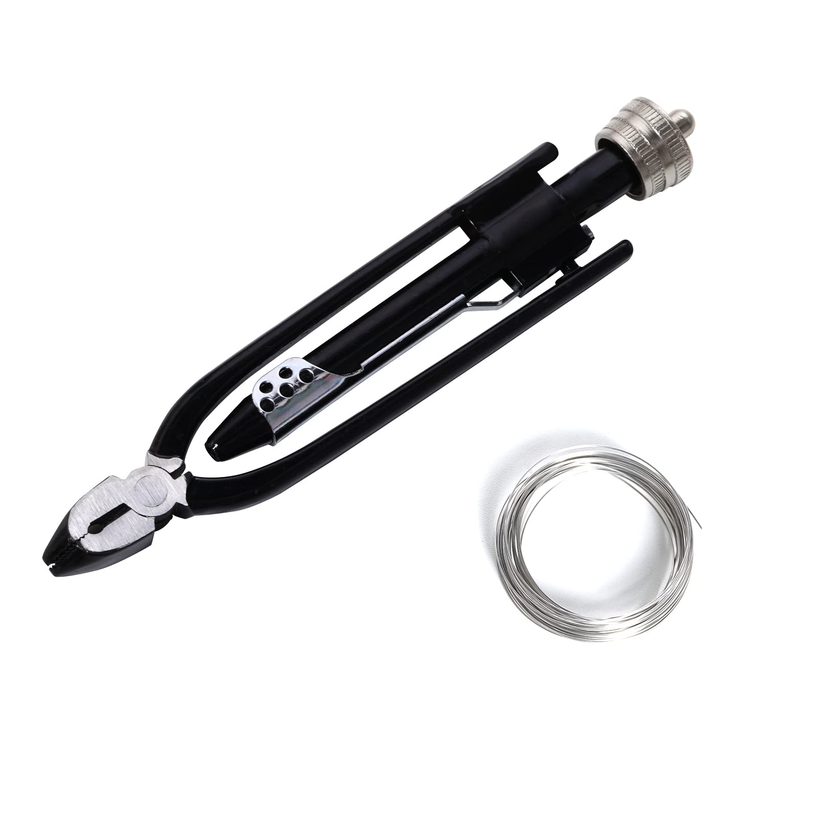 6 Inch Safety Wire Pliers, Wire Twisting Tool Lock Wire Pliers with 25' Stainless Steel Wire, Heavy Duty Wire Twisting Tool for Aircraft Machinery Vehicles
