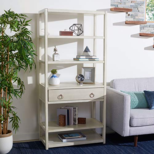 Safavieh Home Collection Johni Antique White and Gold 5-Shelf Storage Etagere