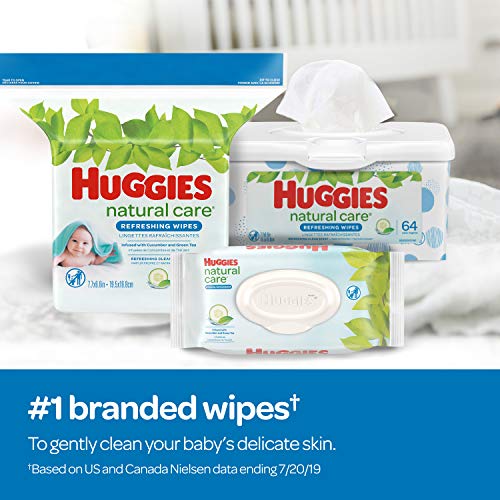 HUGGIES Refreshing Clean Baby Wipes, 172 Count (Pack of 2), 352 Total Wipes