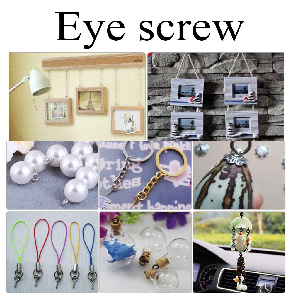 Pro Bamboo Kitchen Eyelets Screw 30PCS 1 Inches Screw Eye Pins Eye Pins Hooks