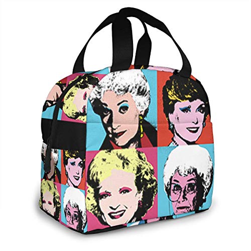 YUANWENQI Gol-den War-hol Portable Insulated Lunch Bag Waterproof Tote Bento Bag Lunch Tote