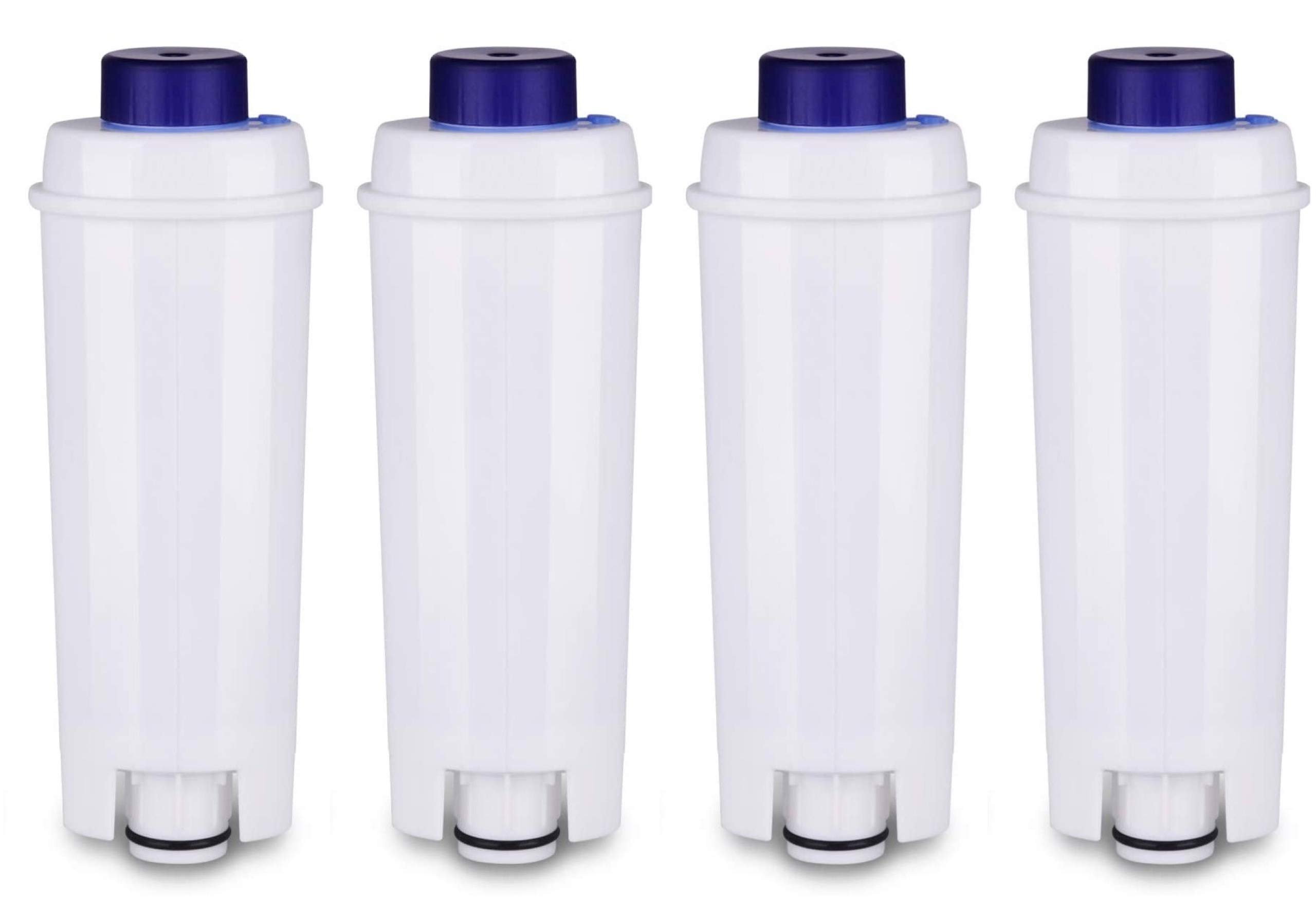4-Pack Spring Source Coffee Espresso Machine Water Filter Replacement For DeLonghi DLSC002, DLS C002, SER3017, 5513292811, ESAM, ECAM, ETAM Series