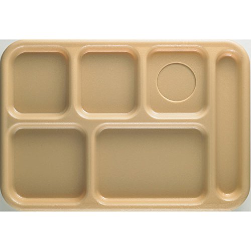 Cambro PS1014 Compartment Cafeteria Tray, 14-1/2"Wx10"D, Tan, Case of 24
