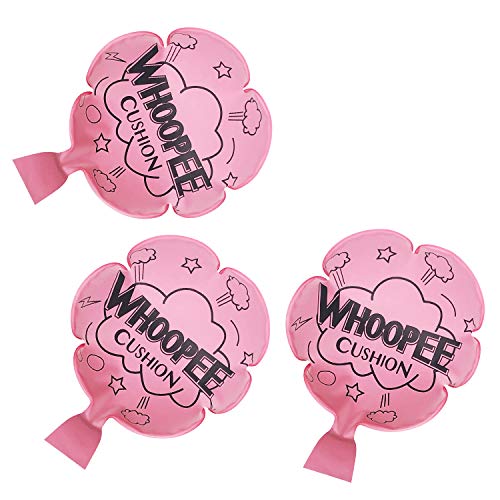 YUESUO [3 Pack] No Powder Whoopee Cushion Set Woopie Cushion Party Favor Joke Ideas for [6 Inch][No Automatic Inflation][Reward][Prank Gag][Novelty Trick Joke] Gift and Toy for Kids,Boys,Girls