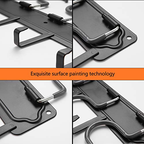 YueTong All Metal Garden Tool Organizer,Adjustable Garage Wall Organizers and Storage,Heavy Duty Wall Mount Holder with Hooks for Broom,Rake,Mop,Shovel.(3 Pack)
